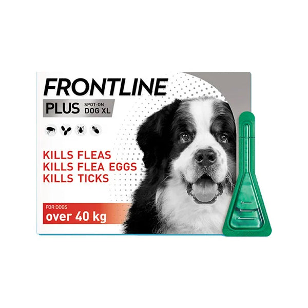Frontline Plus Extra Large Dogs Fleas Ticks and Lice Treatment 40-60kg ...