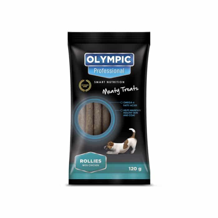 Olympic Professional Chicken Treats Rollies 120g — PetMad