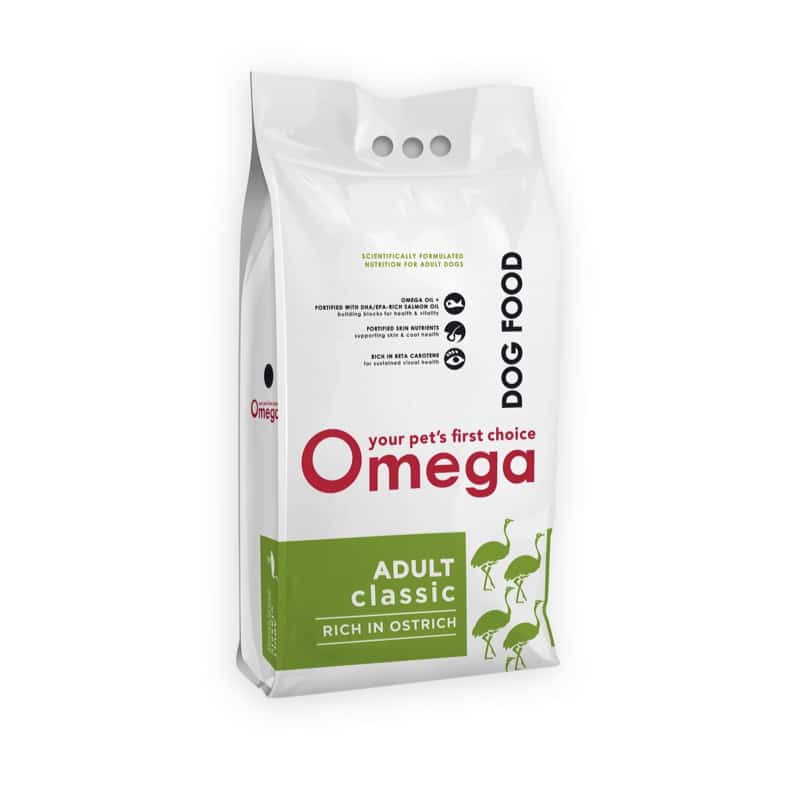 Omega Classic Adult All Breed Ostrich — PetMad